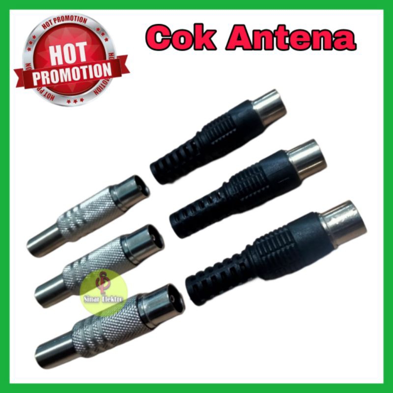 Jual JEK/ COK ANTENA Besi Plastik (MALE JACK)TV COLOKAN ANTENA BESI ...