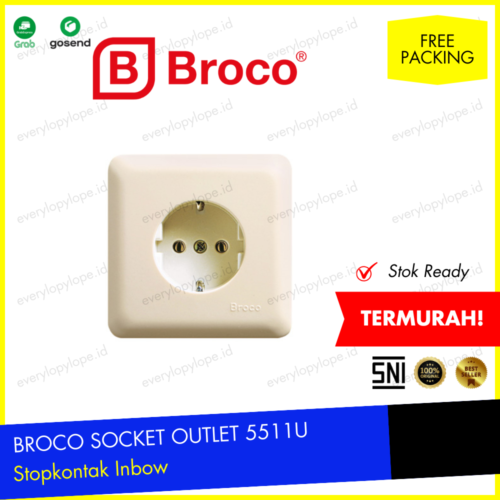 Jual BROCO Stopkontak Inbow Colokan Tanam Dalam Dinding 5511U | Shopee ...