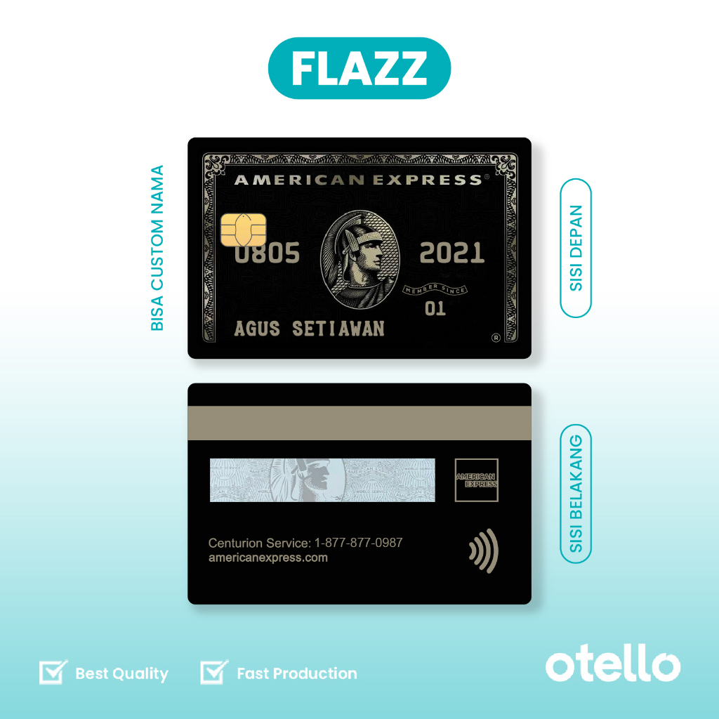 Jual Kartu Flazz Gen 2 AMEX Black Card Custom eToll BCA American ...