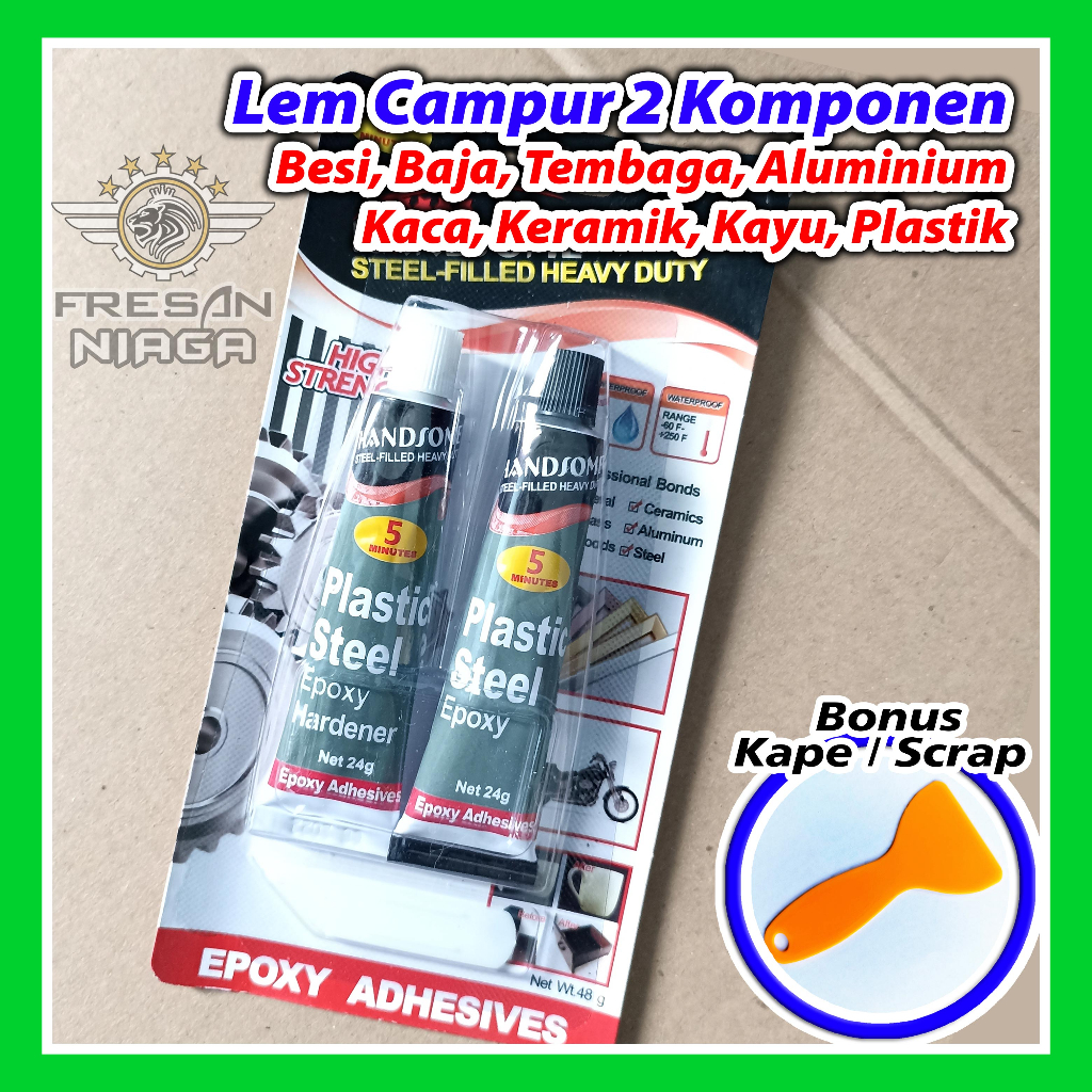 Jual Lem Besi Epoxy Adhesives Tahan Panas Lem Campur Lem Metal Logam ...