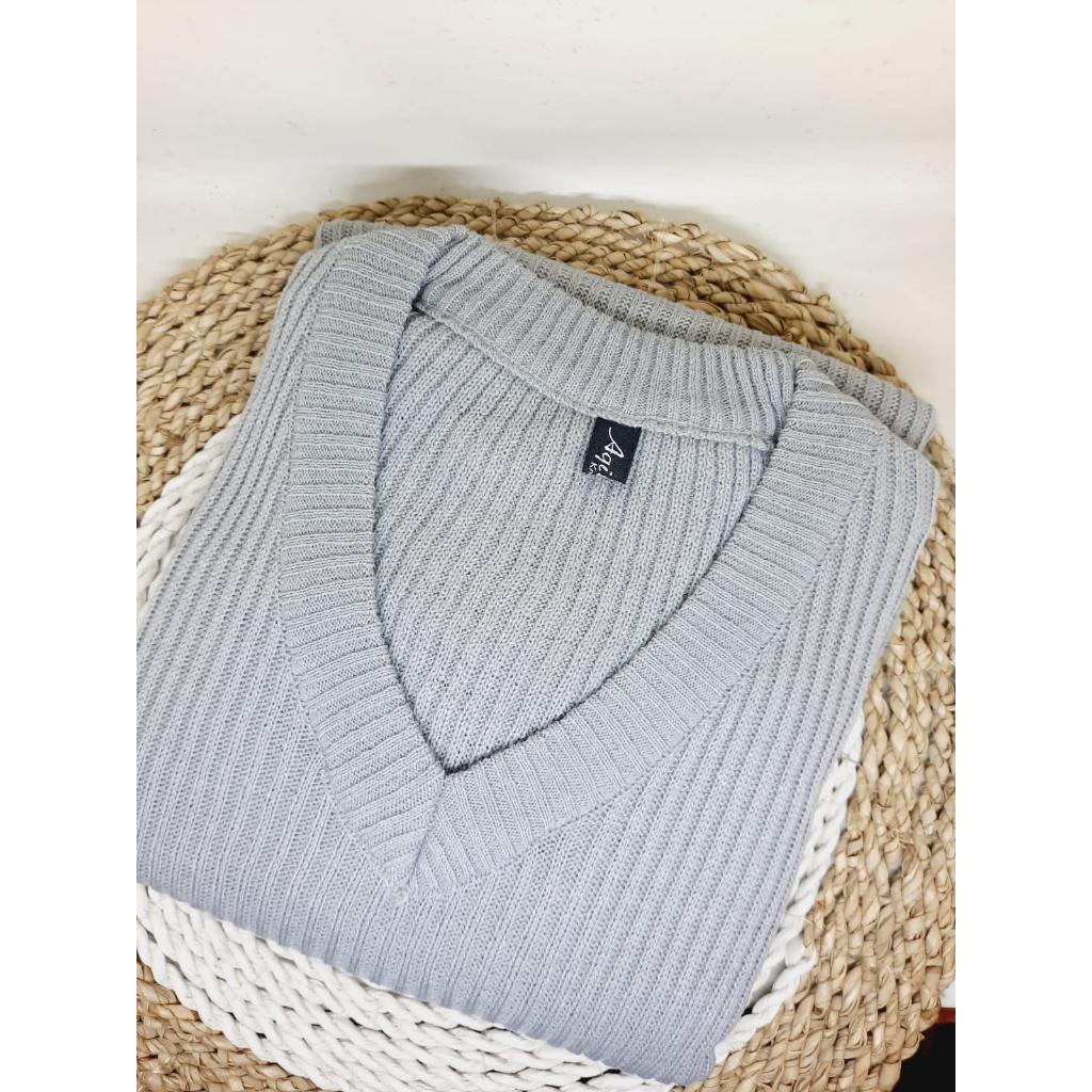 Jual Vest Rajut Salur Kerah V Panjang / Rompi Rajut Premium /Vest Rajut ...