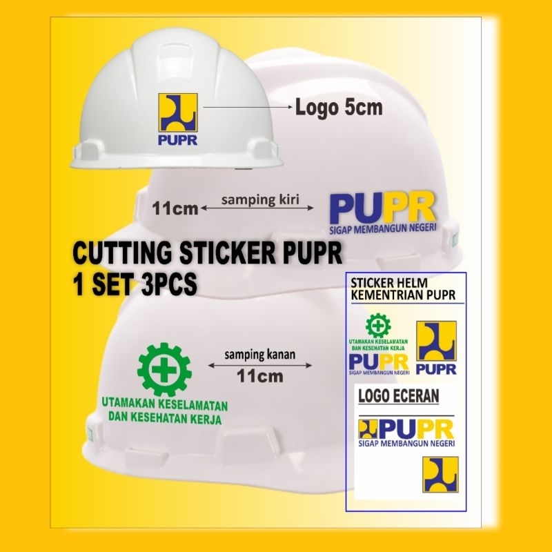 Jual Cutting Sticker Helm Dinas PUPR safety first | Shopee Indonesia
