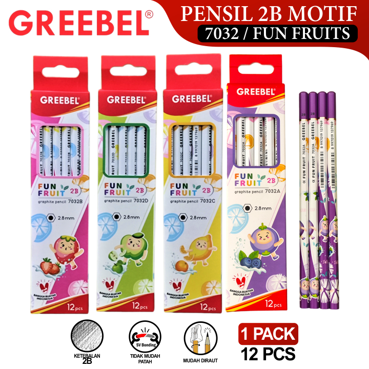 Jual PENSIL KAYU 2B MOTIF UNIK DAN LUCU [GREEBEL] | Shopee Indonesia