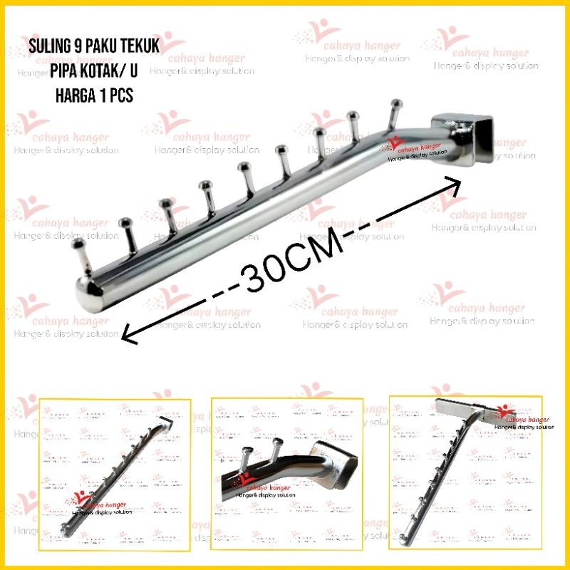 Jual hanger suling pipa kotak 9 paku TEKUK hanger suling cantolan pipa ...