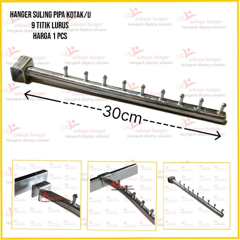 Jual hanger suling pipa kotak 9 paku LURUS hanger suling cantolan pipa ...