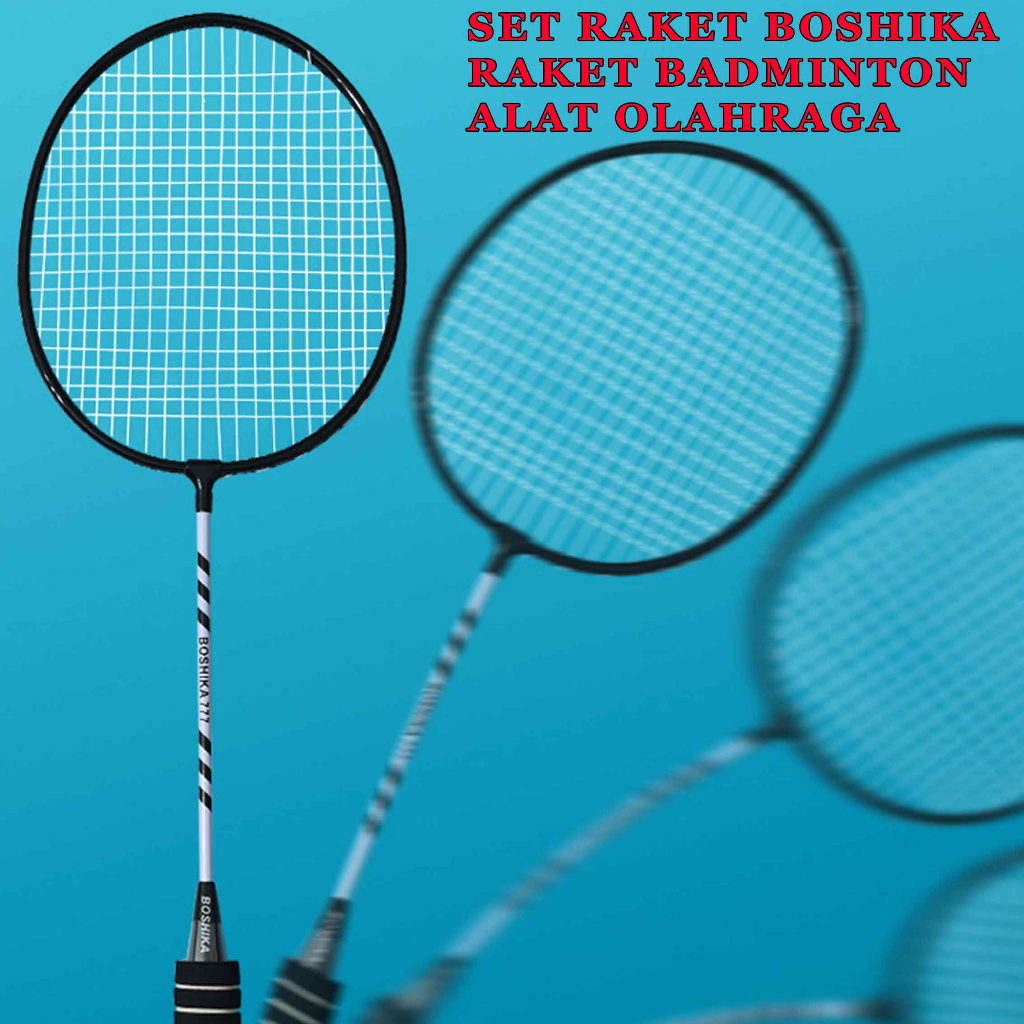 Jual Raket Badminton * Set Raket Boshika * Alat Olahraga Bulu Tangkis ...
