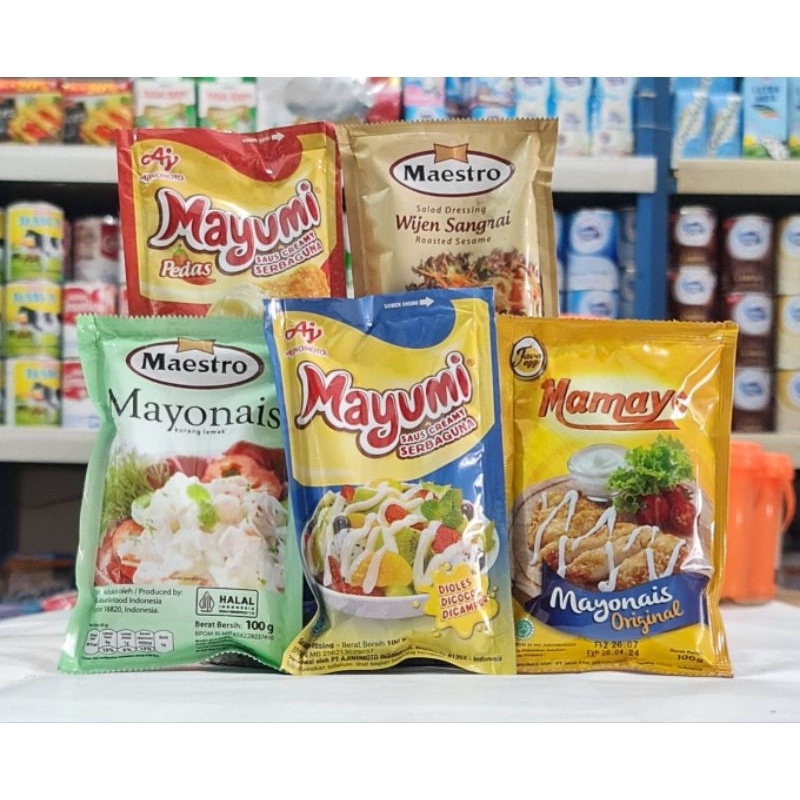 Jual Mayonaise 100gr Maestro, Mamayo, Mayumi/Mayonese/Mayonaise ...
