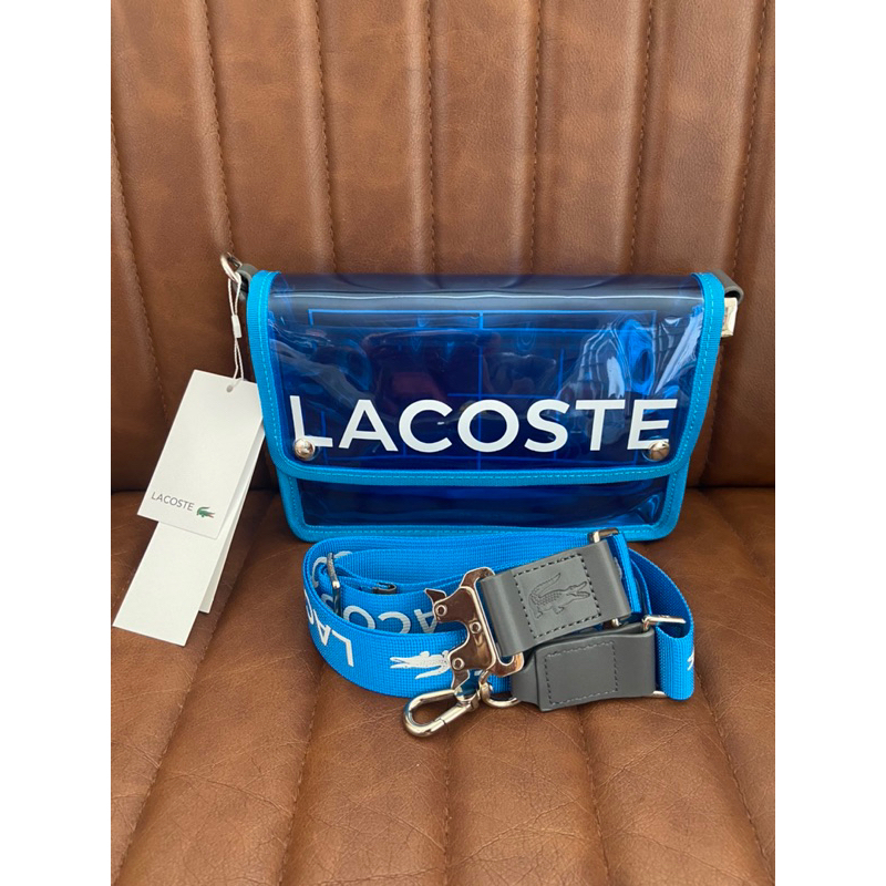 Jual LAC*STE TRANSPARAN SLING BAG - BLUE | Shopee Indonesia