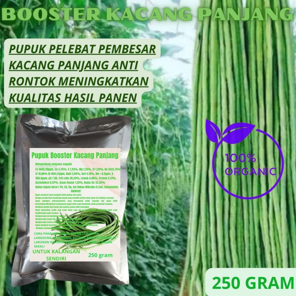 Jual Pupuk organik booster perangsang dan pelebat buah kacang panjang agar cepat berbuah tidak ...