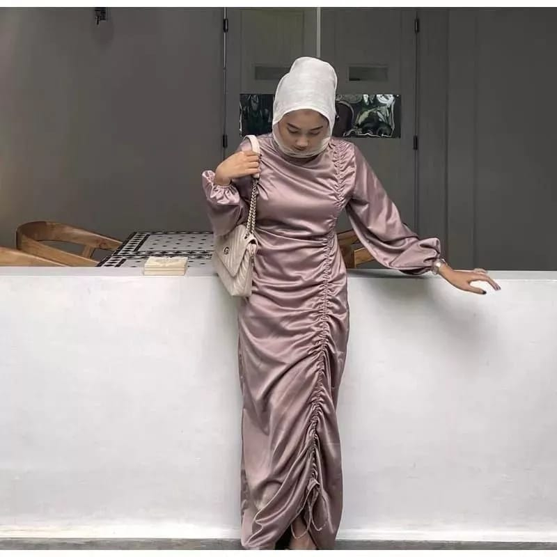Jual [ FREE ONGKIR ] GAMIS ANDINI FULL SERUT / GAMIS WANITA MUSLIM ...