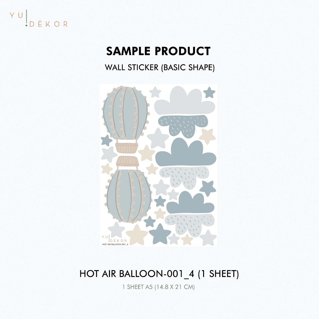 Jual Wall Decals Sticker / Stiker Dinding A5 / Wall Sticker motif BALON ...