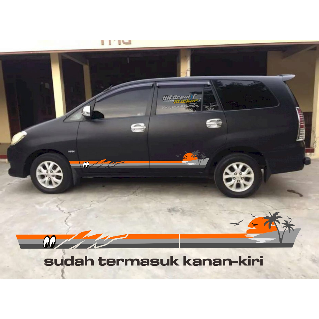 Jual cutting sticker mobil toyota inova tema pantai | Shopee Indonesia