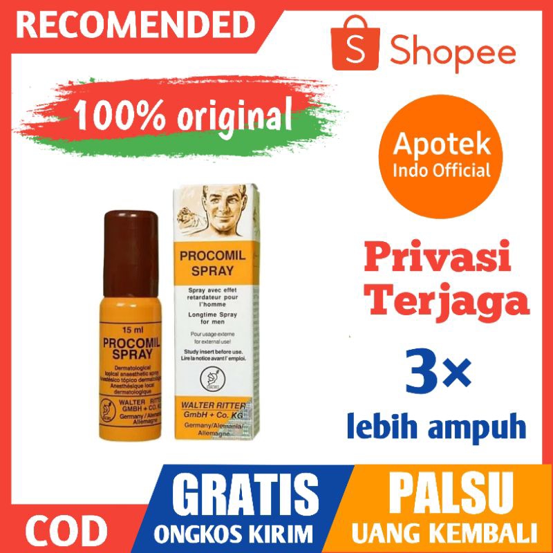 Jual Procomil spray 100% original asli isi 15ml obat kuat pria tahan lama terbaik | Shopee Indonesia