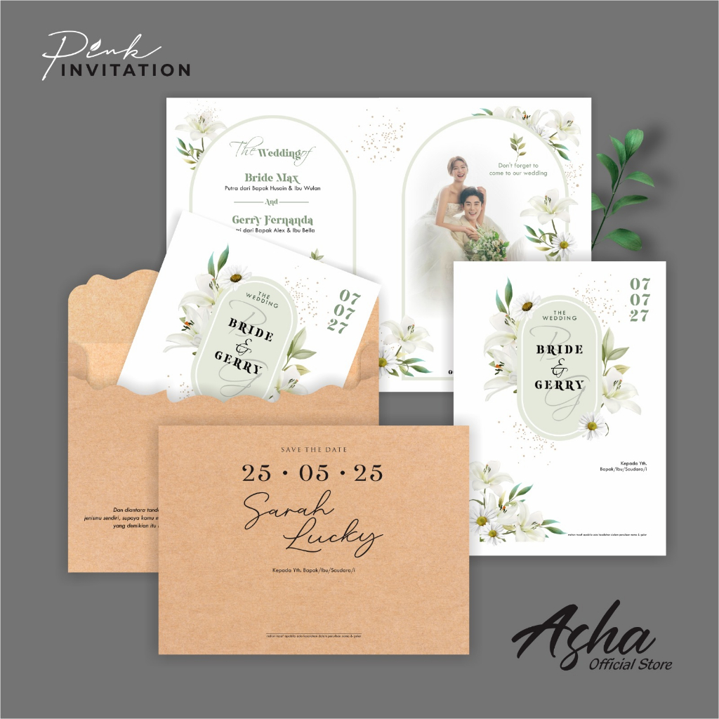 Jual SAMPLE UNDANGAN NIKAH ASHA - SAMPLE CETAK UNDANGAN PERNIKAHAN ...