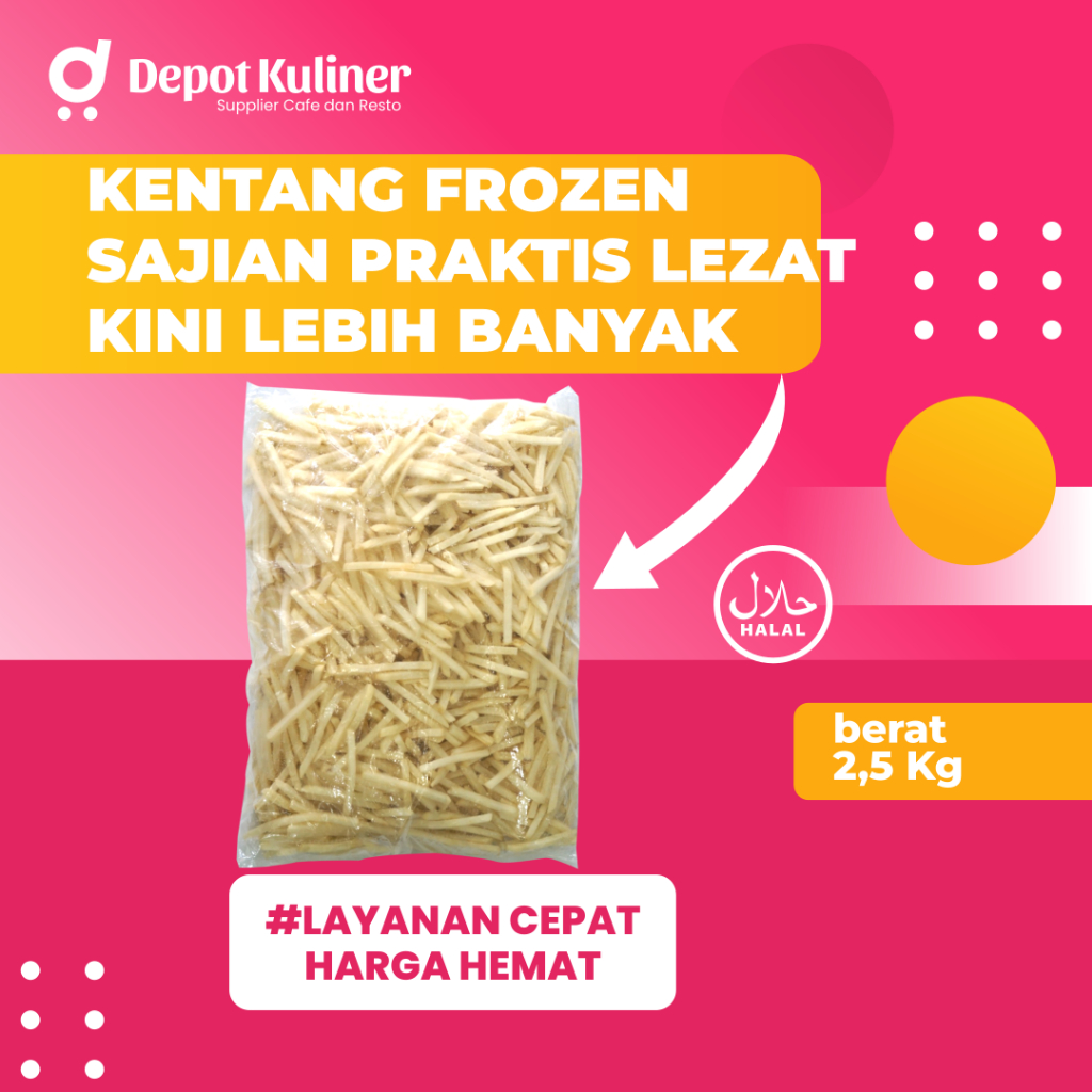 Jual Kentang Goreng Frozen 2 Kg French Fries Untuk Cafe dan Resto ...