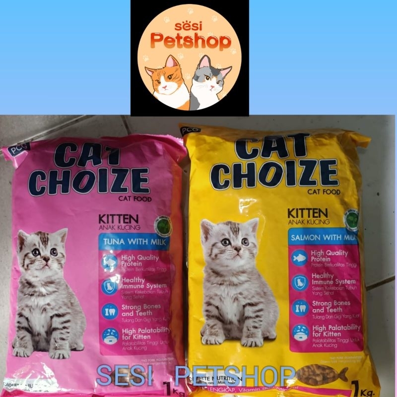 Jual CAT CHOIZE KITTEN 1 kg Tuna/Salmon Freshpack | Shopee Indonesia