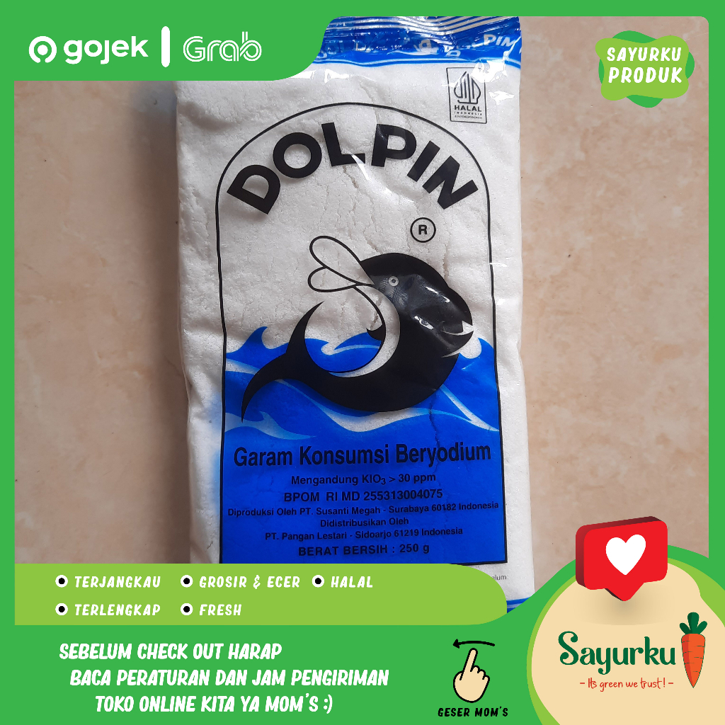 Jual DOLPIN GARAM YODIUM 250G | Shopee Indonesia