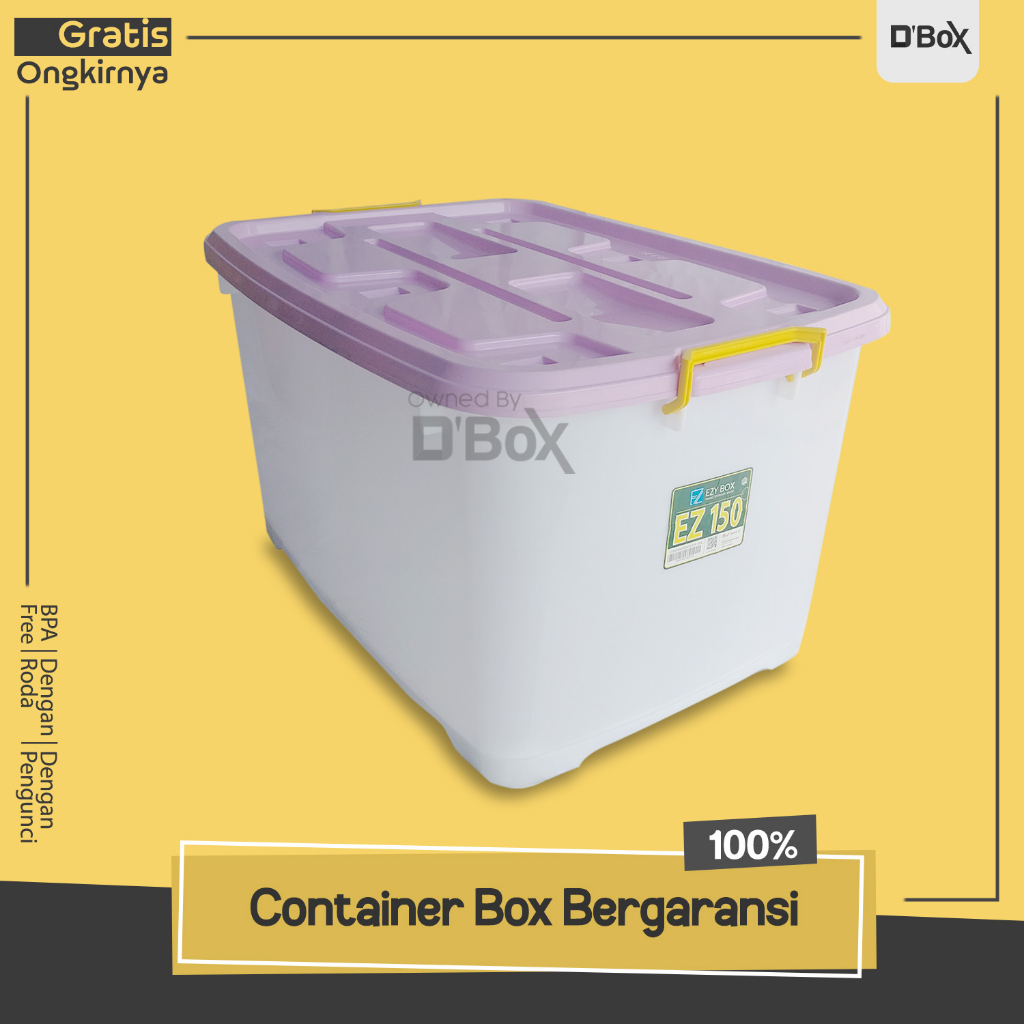 Jual [PACKING DUS] BOX CONTAINER BESAR JUMBO CB 150 LITER DENGAN RODA ...