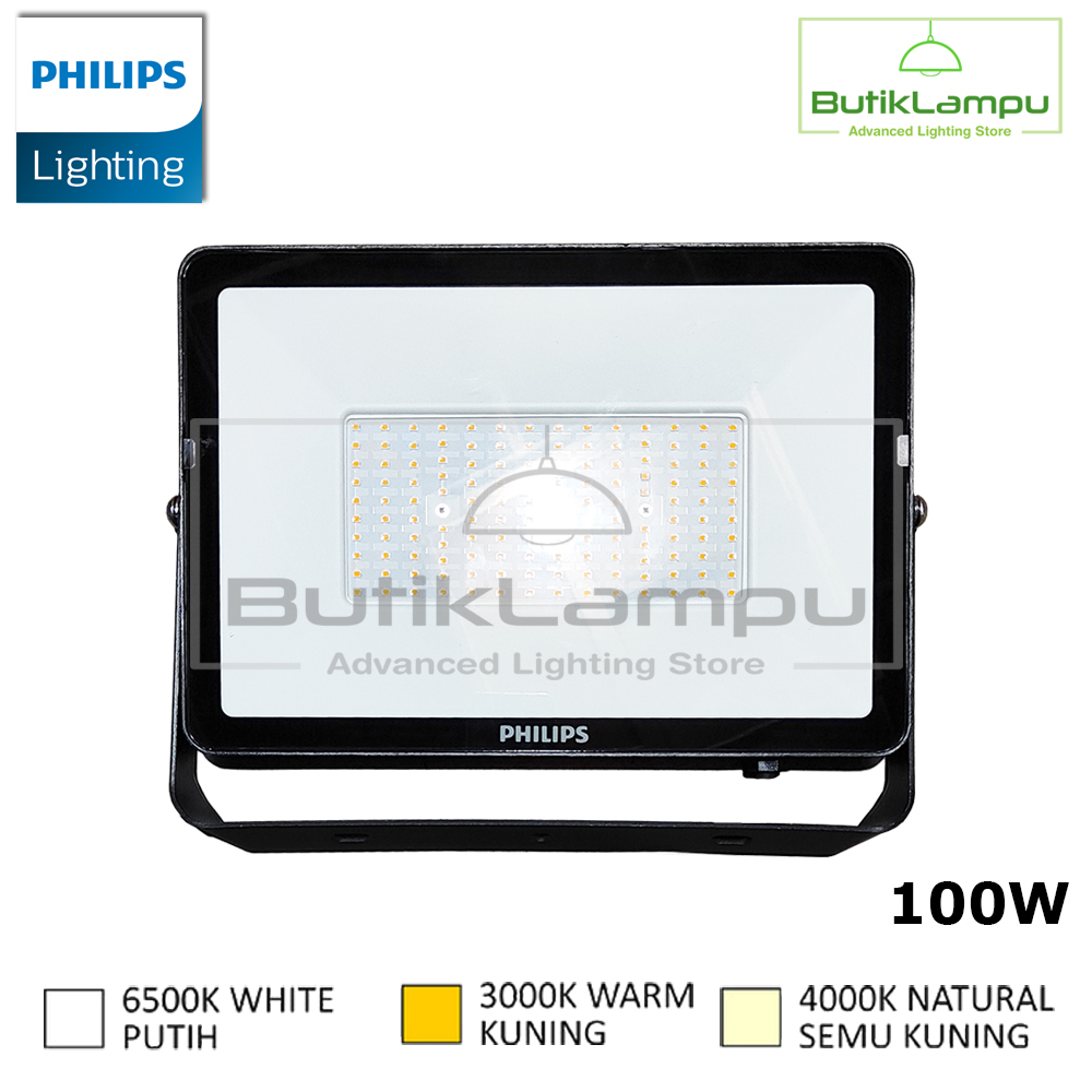 Jual Lampu Sorot Outdoor LED Philips BVP150 100 Watt Flood Light | Shopee Indonesia