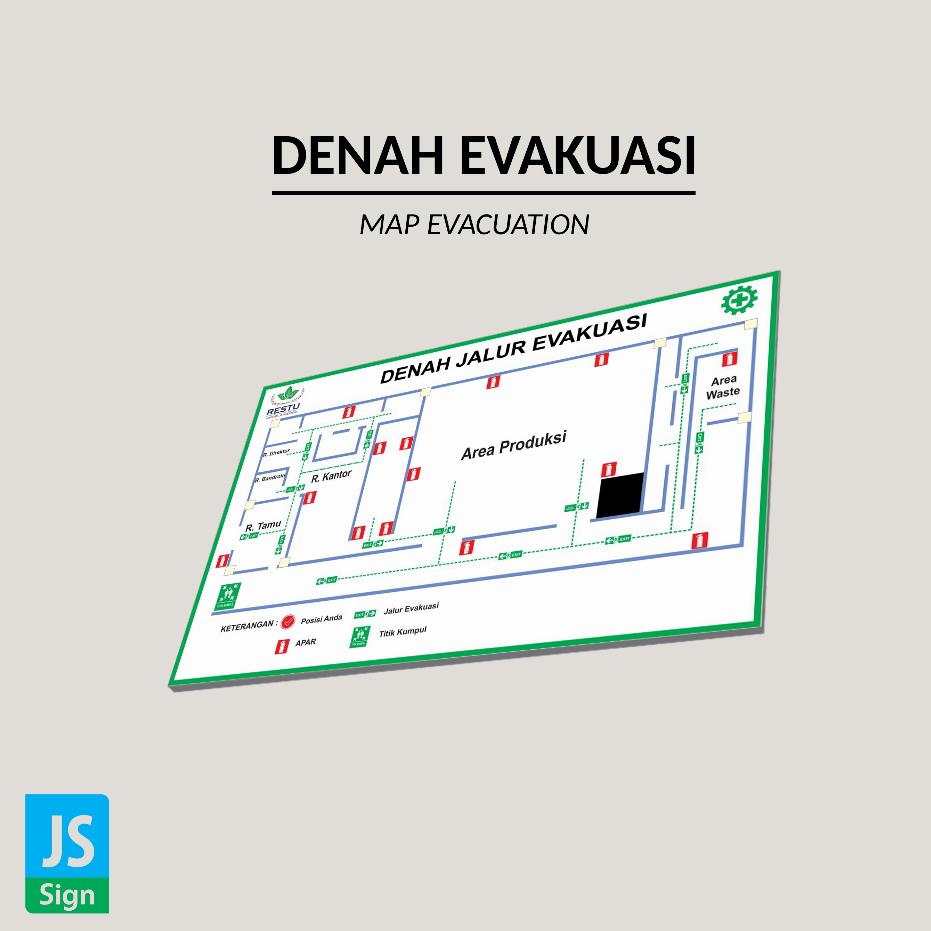 Jual DENAH JALUR EVAKUASI ACRILYC 2MM CUSTOM | Shopee Indonesia