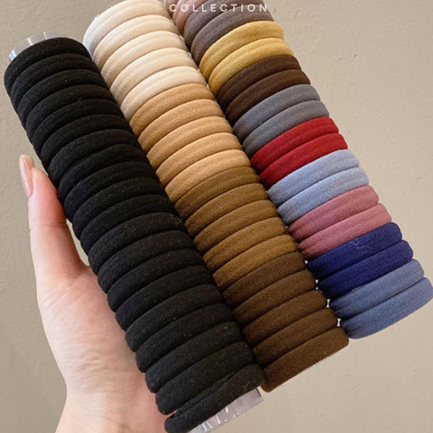 Jual Ikat Rambut Tabung Wanita 20pcs Box Tali Polos Warna Warni Fashion ...