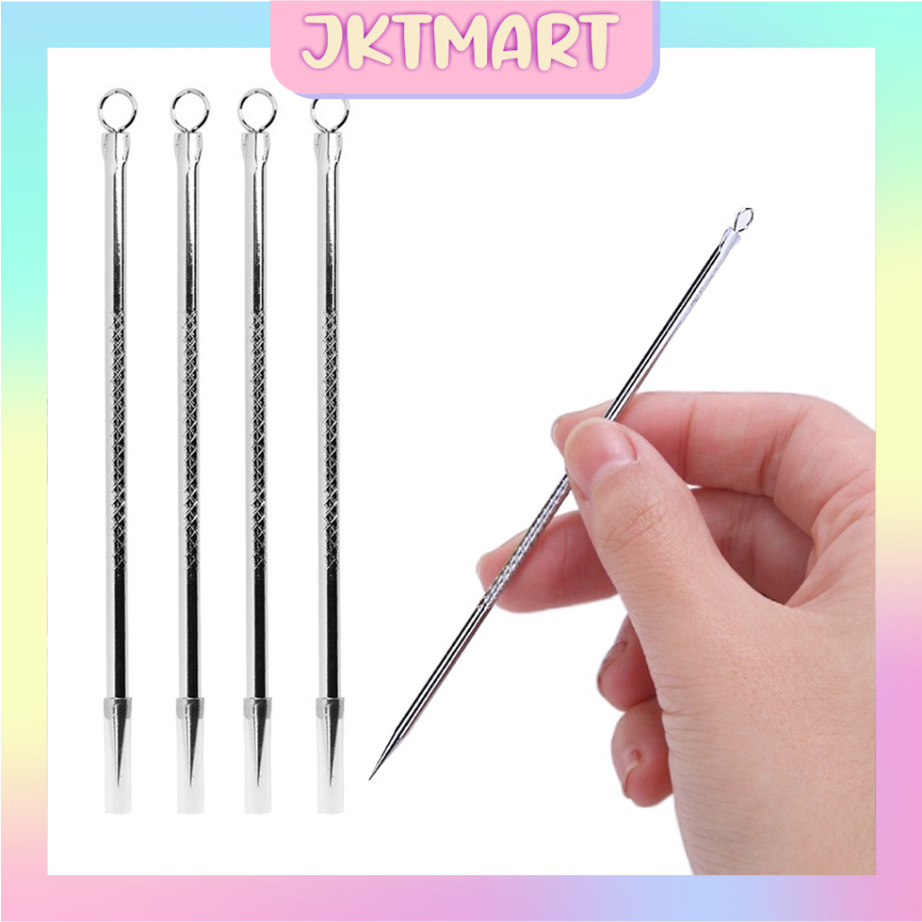 Jual ⭐ JKTMART ⭐ Pinset Komedo Jerawat Jarum Blackhead Stainless Steel ...