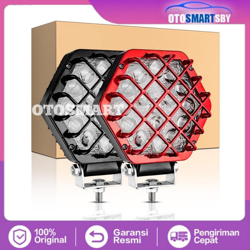 Jual Lampu Sorot Tembak Jeep Lampu Offroad Lampu Kabut 16Mata 48Watt ...