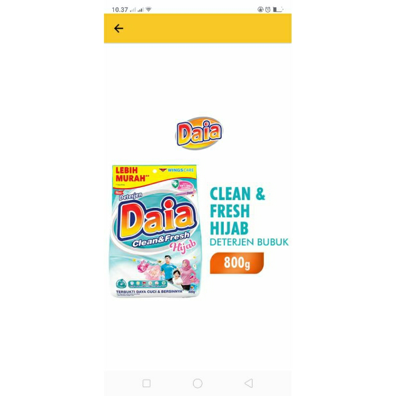 Jual daia detergent 800gr | Shopee Indonesia