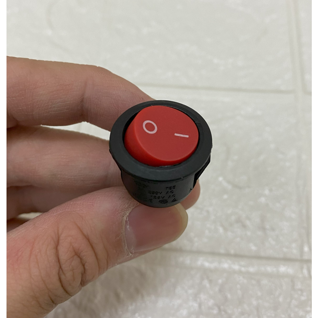 Jual Saklar On/Off Rocker Switch Merah Bulat 2 Pin Kaki Kualitas Bagus ...