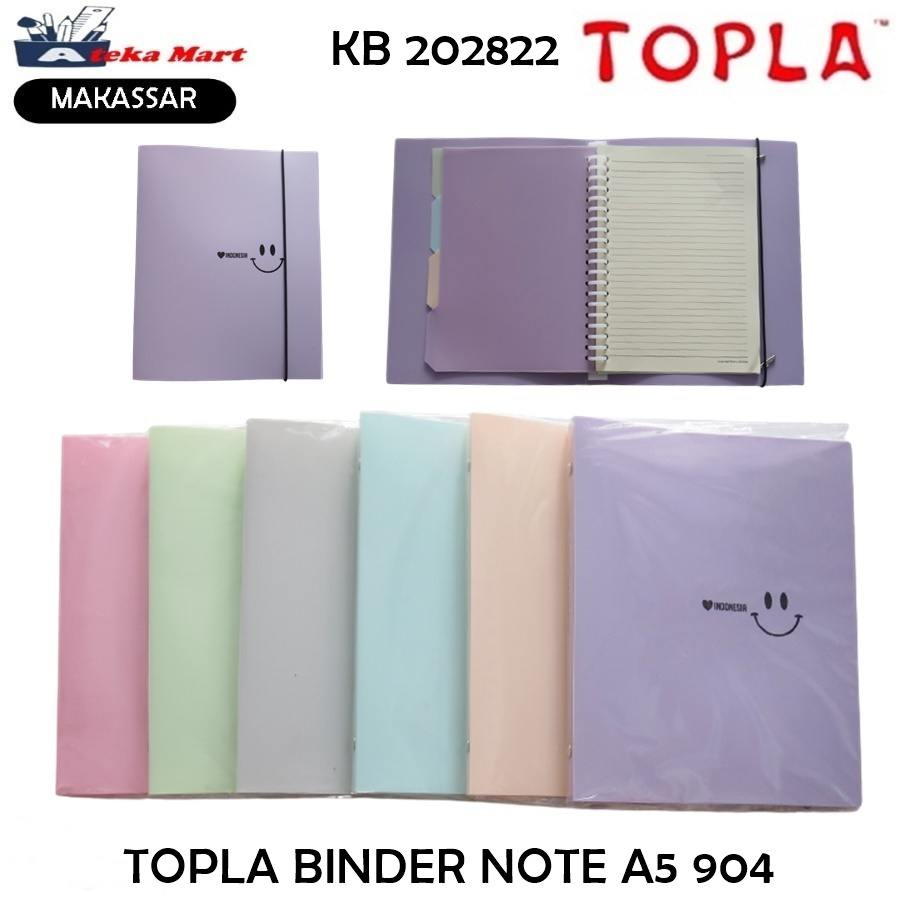 Jual [1PCS] TOPLA BINDER NOTE A5 BNT-904 BNT-906 BNT-907PASTEL B5 BNT-909 | Shopee Indonesia