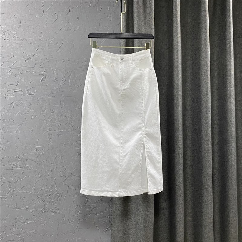 Jual 【cantikya.id】Rok Highwaist Rok Jeans Wanita rok jeans panjang ...