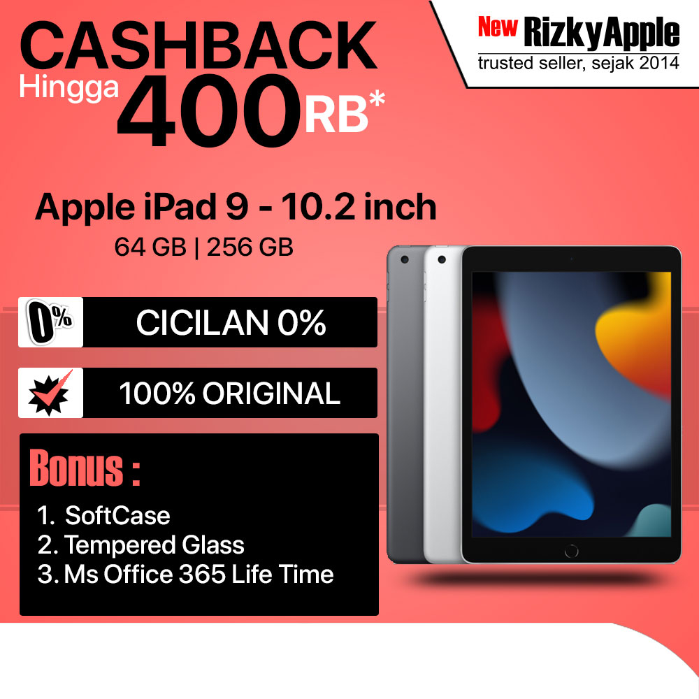 Jual 𝗔𝗽𝗽𝗹𝗲® iPad 9 2021 Gen 9th -10,2 inch Wi-Fi Only - 64GB - 128GB ...
