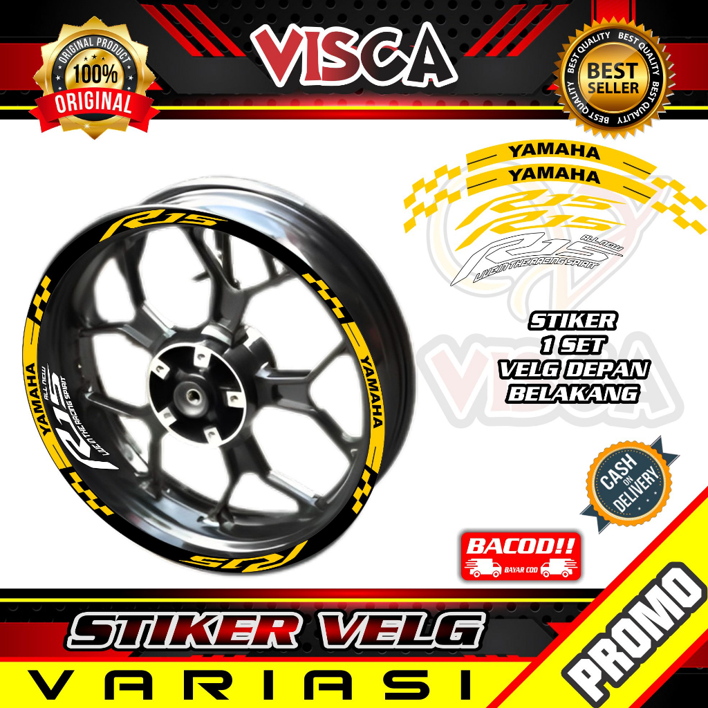 Jual Stiker Velg List Velg Motor Stiker Velg Ring 17 Yamaha R 15 Motif ...