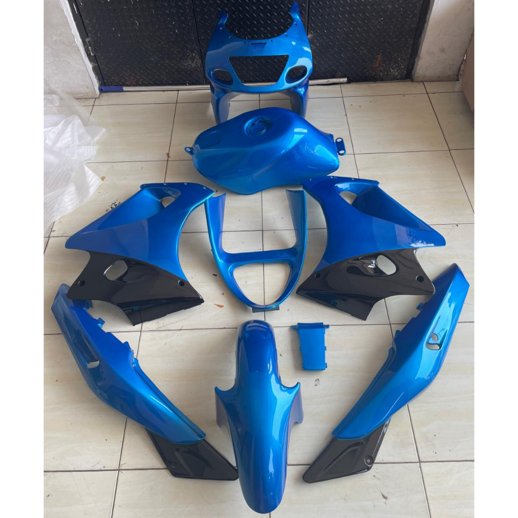 Jual Body Fullset Plus Tangki Bensin Kawasaki Ninja 150 RR OLD Biru ZX ...