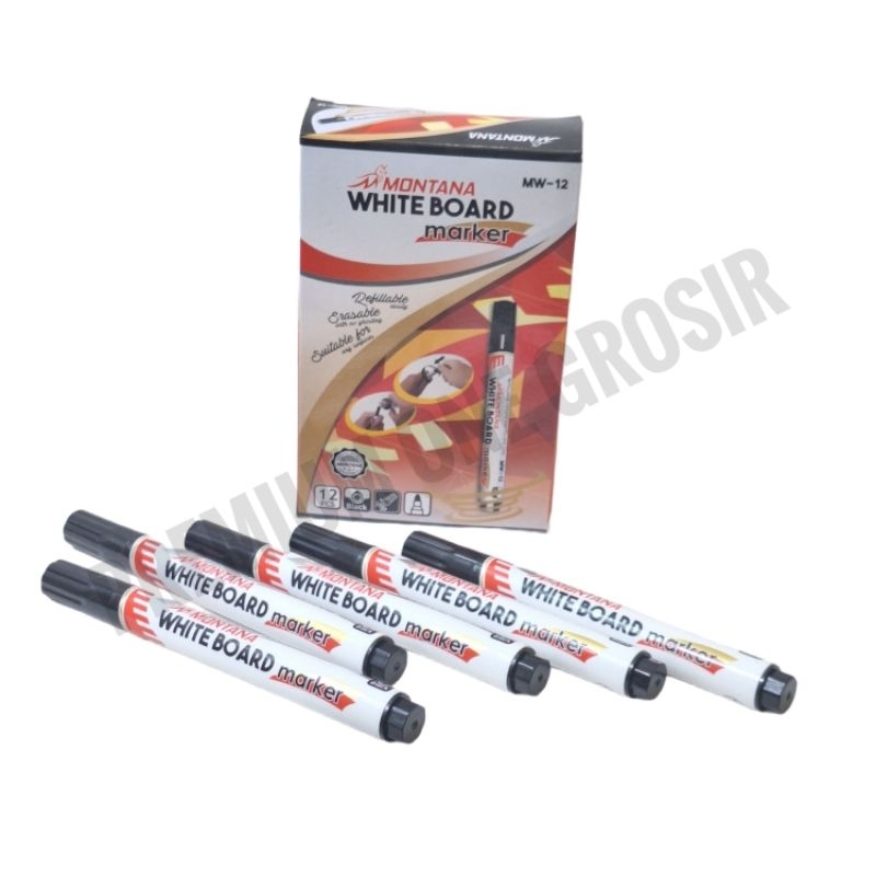 Jual 1 Pak Spidol MONTANA WHITE BOARD MW-12 Isi 12 Pcs / whiteboard ...
