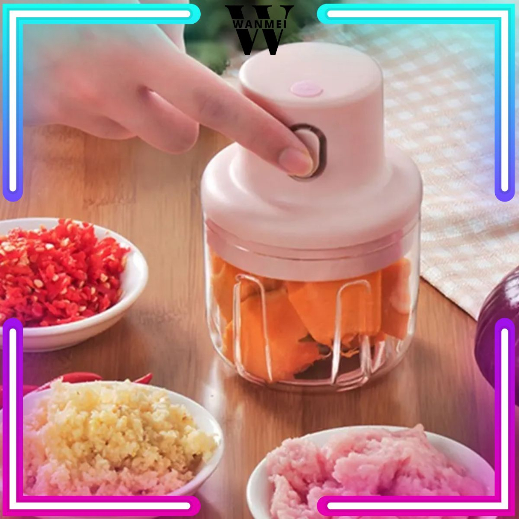 Jual WM Blender Chopper Mini USB 100ML ALat Penggiling Daging Ayam ...