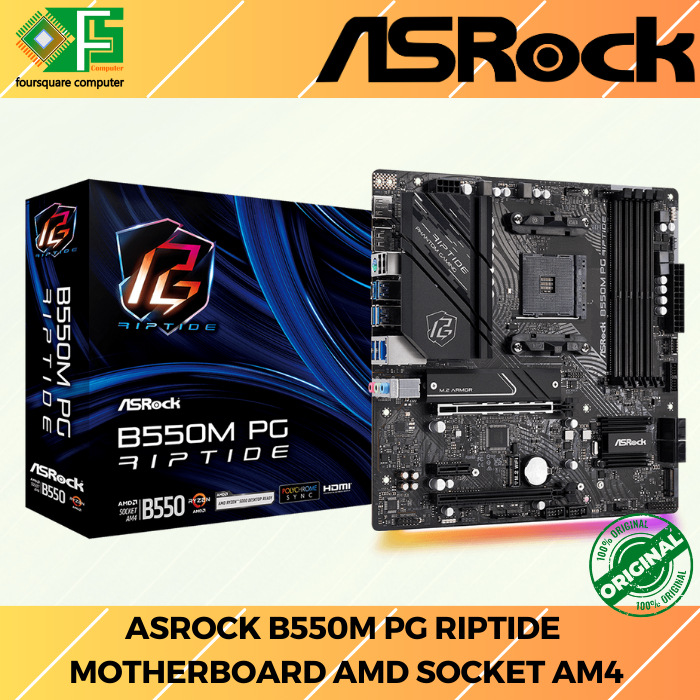 Jual Motherboard ASROCK B550M PG Riptide | Motherboard AMD Socket AM4 ...