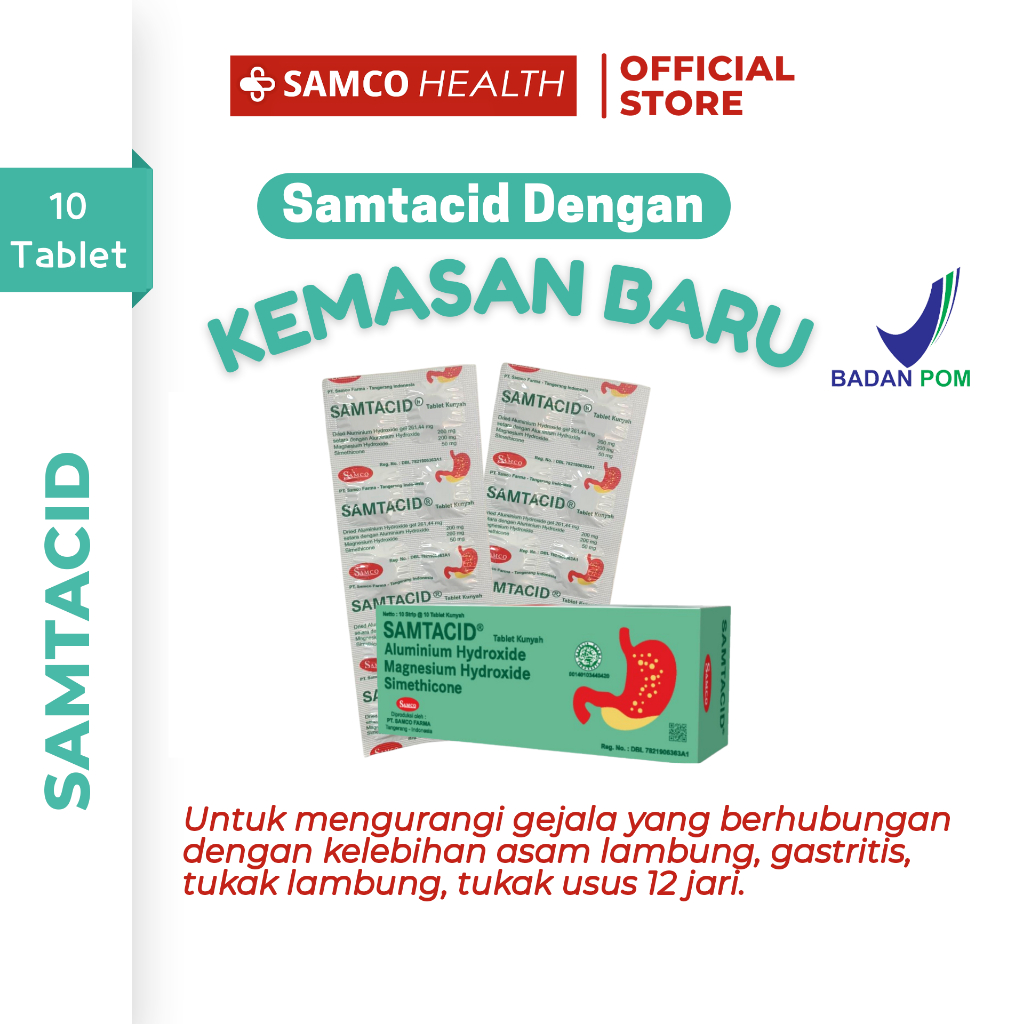 Jual Samco Samtacid Strip | 10 Kapsul |Obat Maag & Asam Lambung ...