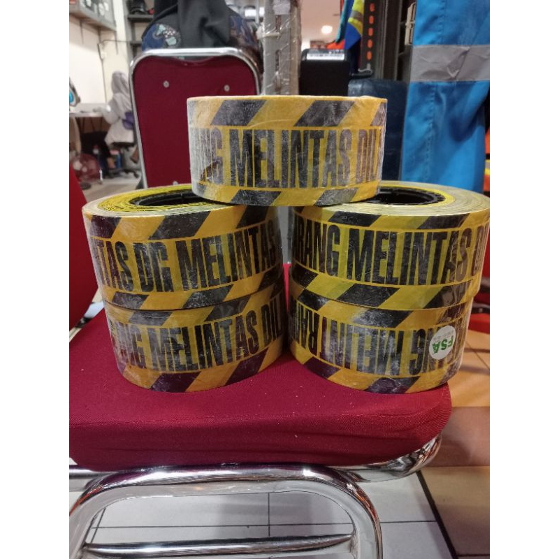 Jual Safety line / Police line / Baricade Tape Dilarang Melintas 2 " x ...