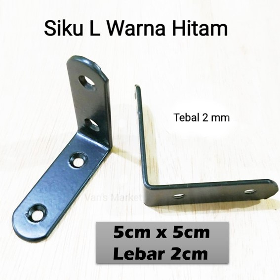 Jual Siku Besi L Penyangga Rak Verseng 5x5cm Tebal 2mm | Shopee Indonesia