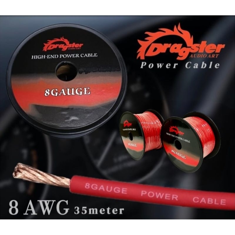 Jual Kabel 8 AWG Dragster Kabel Power Kabel Strom Serabut Tembaga 1 Rol ...