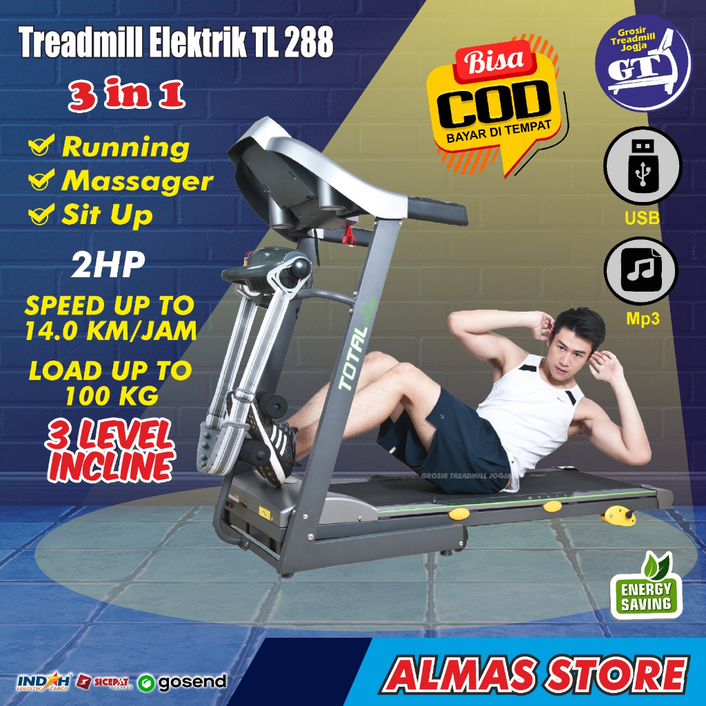Jual Treadmill Elektrik Multifungsi Treatmill Treadmil Treadmill ...