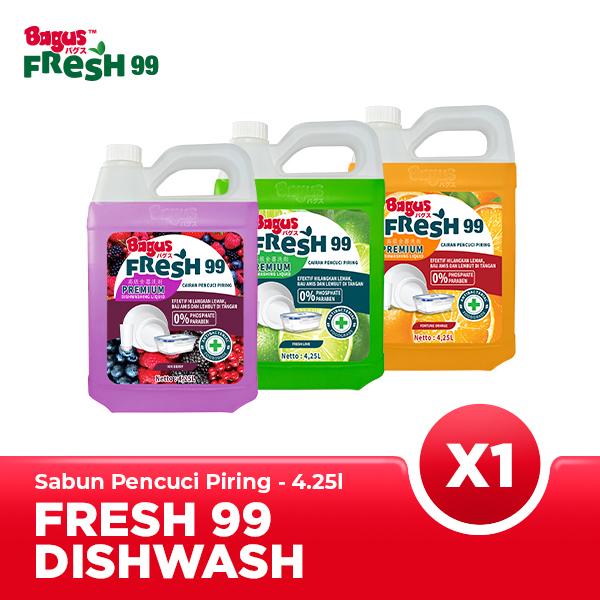 Jual Bagus Fresh 99 Premium Anti Bakteri Dish Washing Liquid Jerigen 4 ...