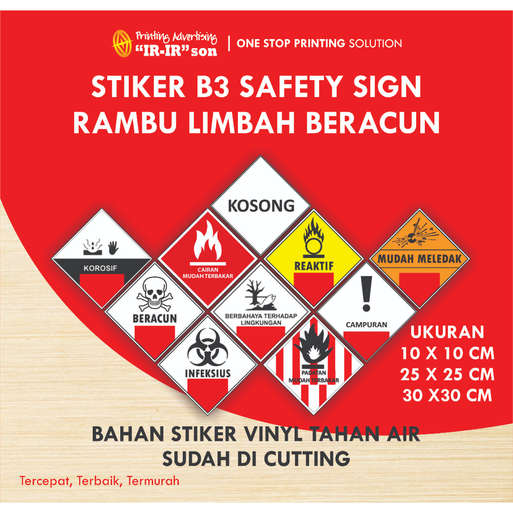 Jual STIKER B3 SAFETY SIGN RAMBU LIMBAH BERACUN | Shopee Indonesia