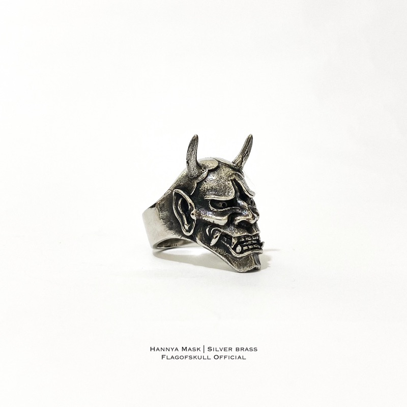 Jual Hannya mask ring | Silver Brass, Flagofskull Official | Shopee Indonesia