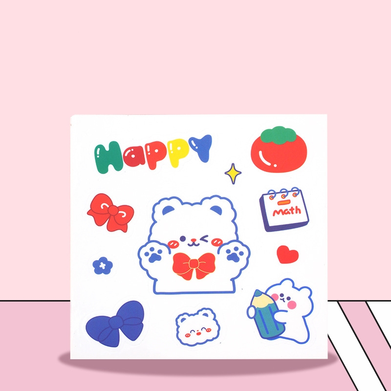 Jual VOOVA Set Stiker Motif Kartun Lucu Untuk Dekorasi Buku Catatan ...