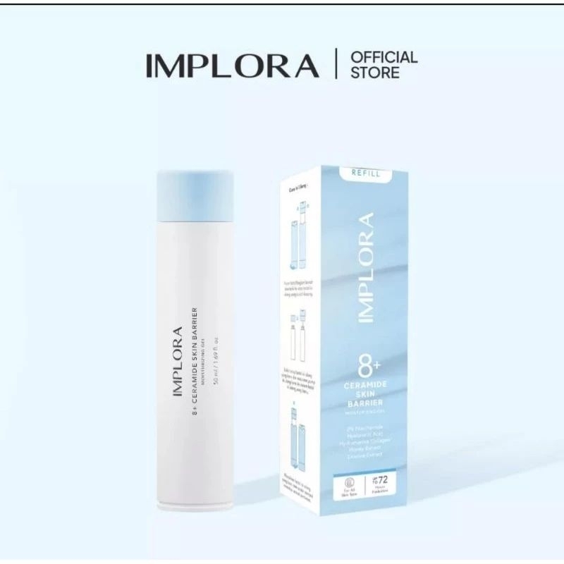 Jual Implora 8+ Ceramide Skin Barrier Moisturizing Gel Refill 50ml ...