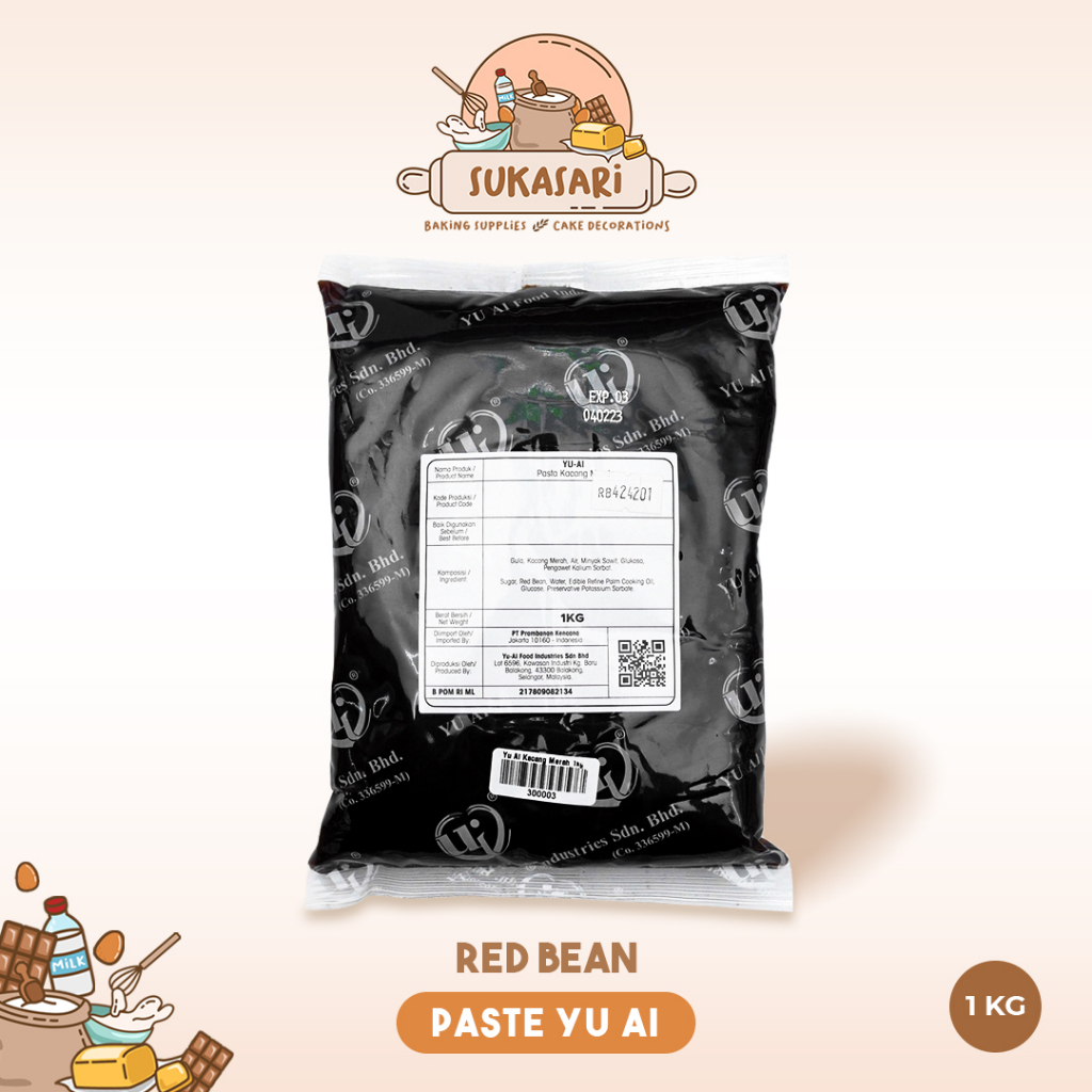 Jual Sukasari - Red Bean Paste Yu Ai 1kg / Isian Kacang Merah Yu Ai / Mooncake Filling / Isian ...