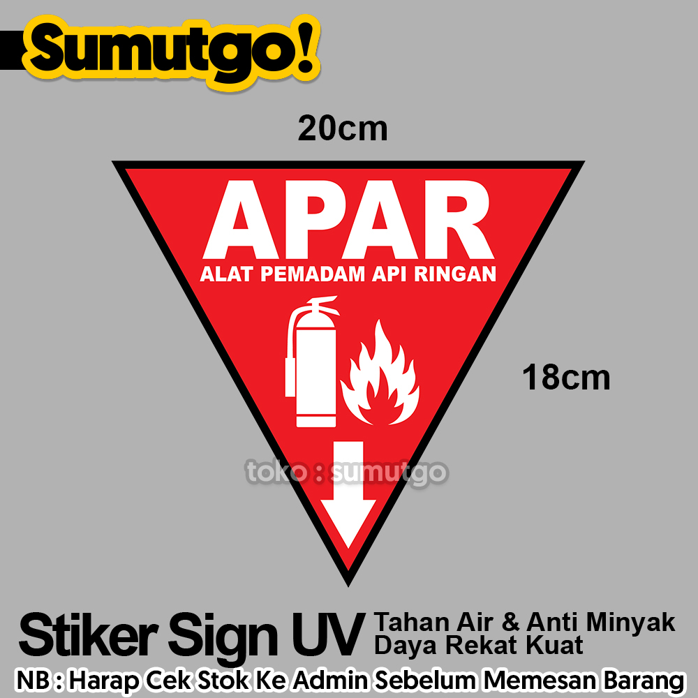 Jual Stiker Segitiga Lokasi Alat Pemadam Api Ringan APAR Fire ...