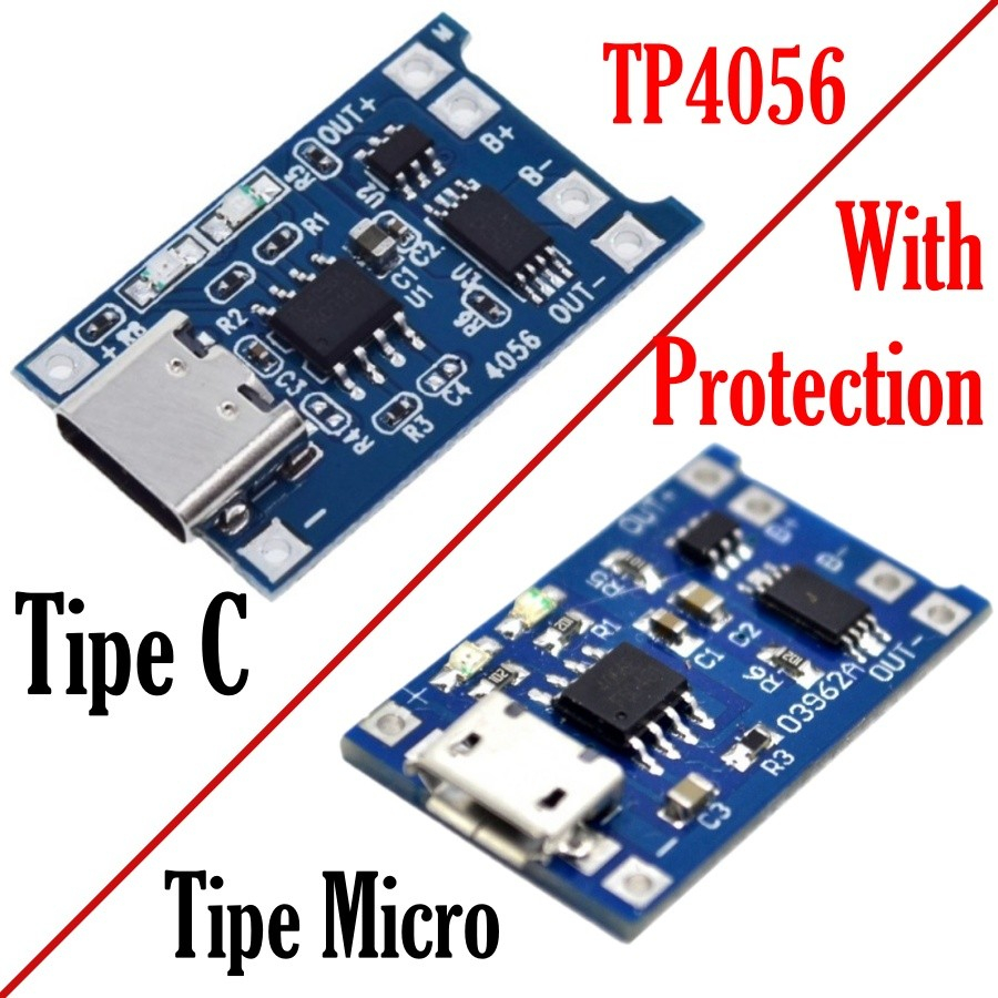 Jual TP 4056 5V Micro USB TYPE C 1A Lithium Battery Charging ...